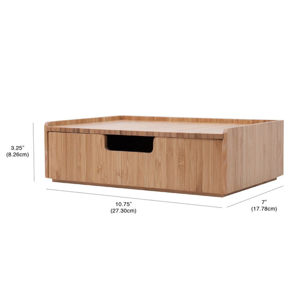 Bamboo Slim Charging Stand & Drawer Combo - MobilevisionUS