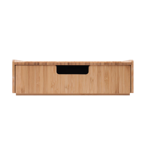 Compact Bamboo Desktop Drawer | Stackable Eco-Friendly Office Organize ...