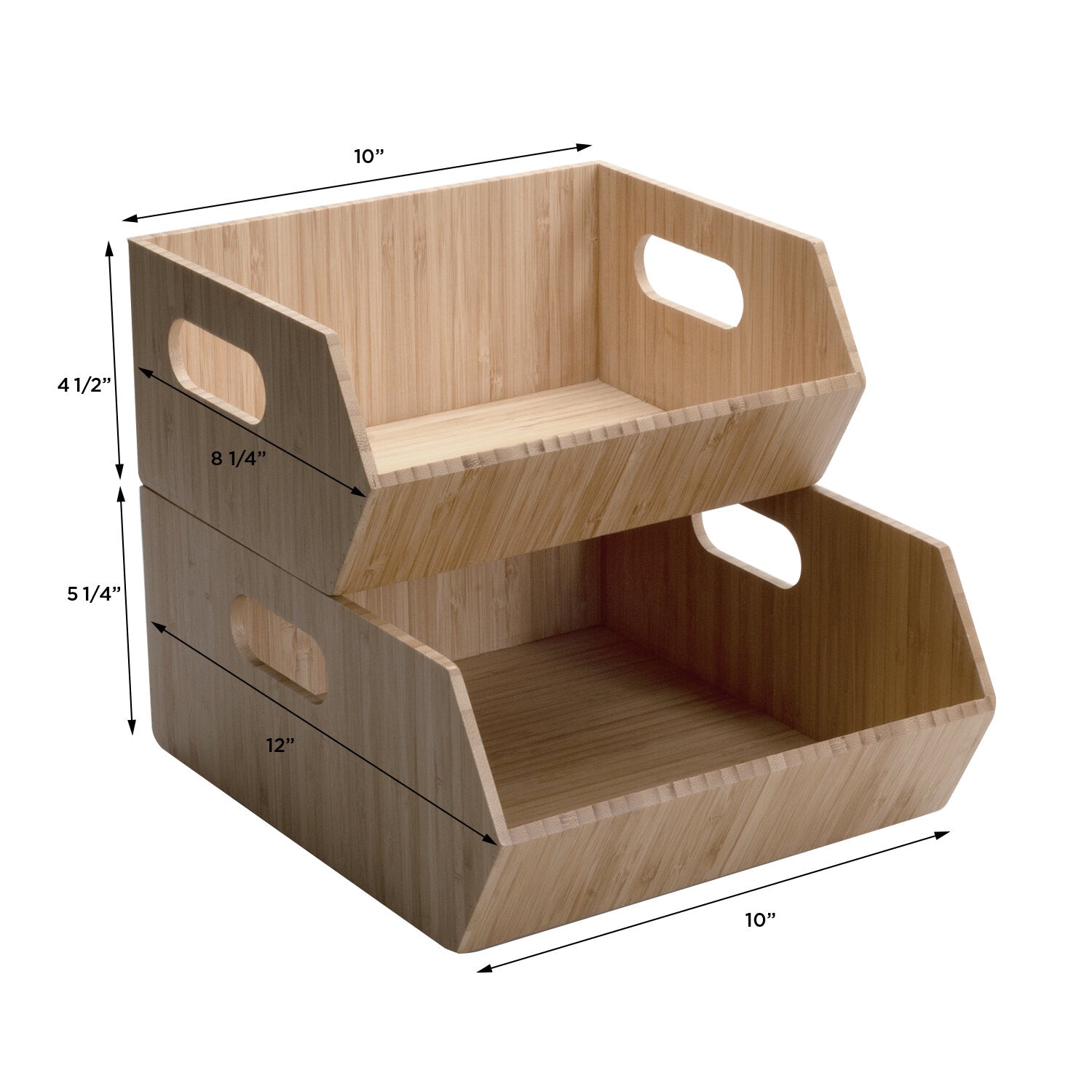 Bamboo XL Storage Bins 2 PC Set - MobilevisionUS
