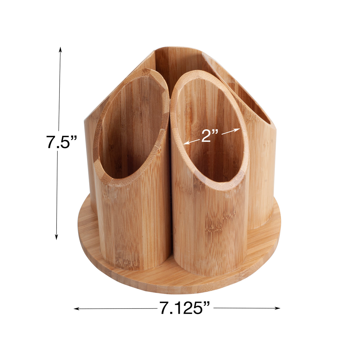 Bamboo Circular Rotating Organizer & Drawer Combo - MobilevisionUS